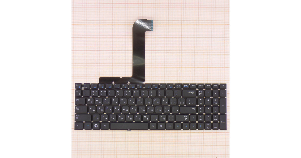 Клавиатура Samsung RF510, RF511, SF510, QX530 черная, без рамки ...